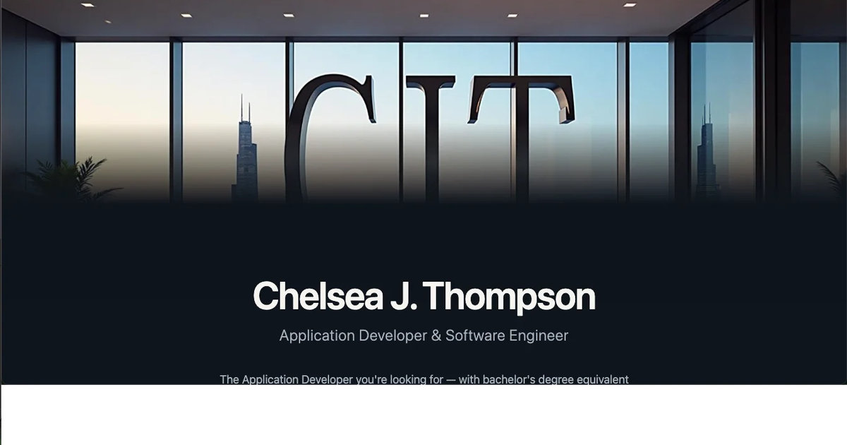 Chelsea Thompson - Software Engineer Portfolio